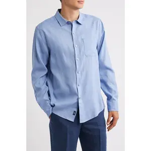 Mack Weldon Linen Button-up Shirt - Desert Spring