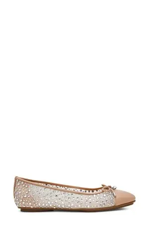 Anne Klein Luci Bow & Crystal Embellished Ballet Flat