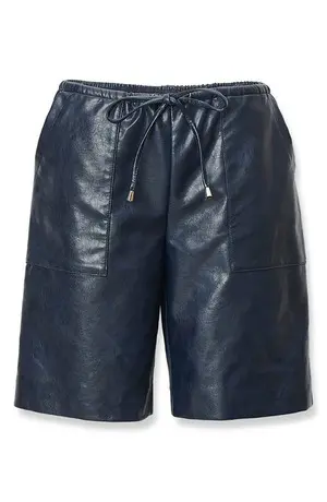 Rag & Bone Claire Faux Leather Relaxed Fit Shorts
