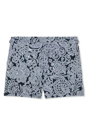 REISS Floral Side Adjuster Swim Trunks