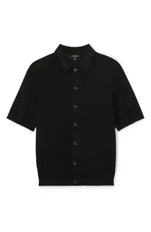 REISS Phoenix Chevron Knit Button-up Shirt