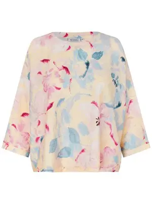MASAI COPENHAGEN Floral Print Relaxed Fit Blouse