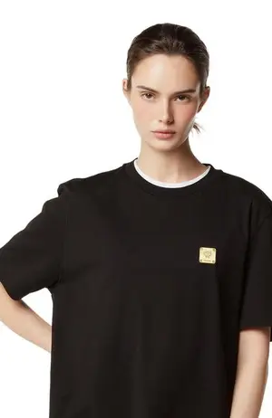 Mcm Logo Plate T-shirt In Organic Cotton