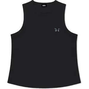 DALIX Butterfly Cotton Jersey Tank Black