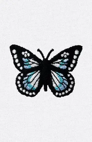 DALIX Butterfly Cotton Jersey Tank - White