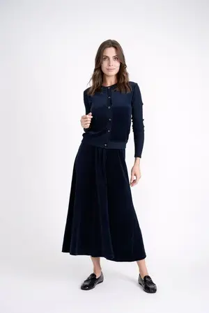 5 STARS Cotton Velour Cardigan