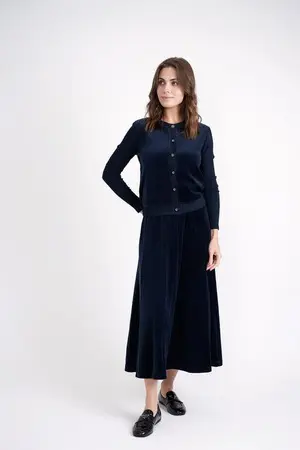 5 STARS Cotton Velour Cardigan