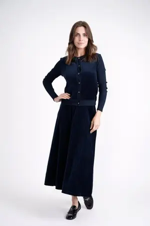 5 STARS Cotton Velour Cardigan