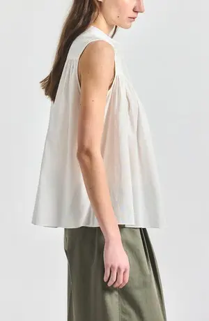 Derek Lam 10 Crosby Chase Semisheer Sleeveless Top