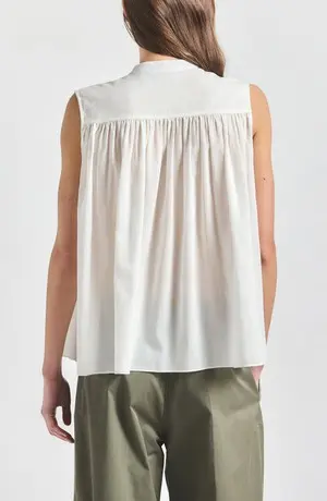 Derek Lam 10 Crosby Sleeveless Gathered Top