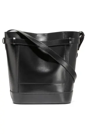 Cole Haan Alexandria Leather Bucket Bag - Black