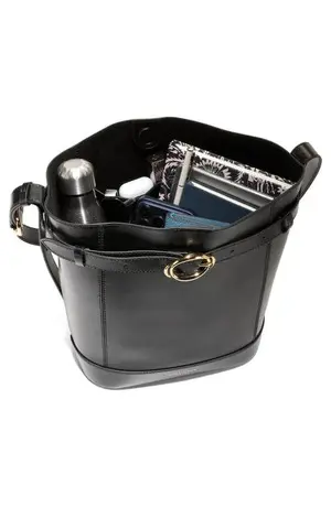 Cole Haan Alexandria Leather Bucket Bag - Black