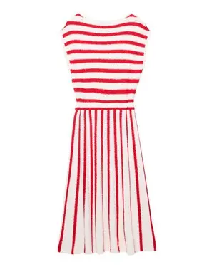 Mint Velvet Striped Knit Midi Dress
