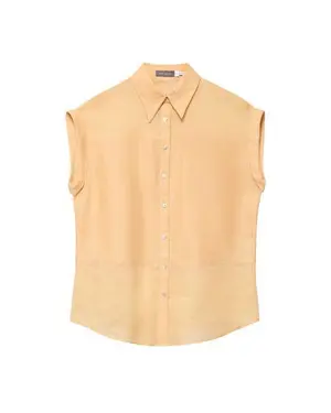 Mint Velvet Linen Blend Sheer Panel Shirt