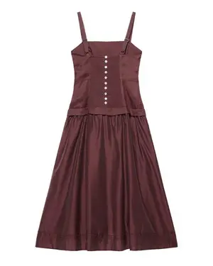 Mint Velvet Ramie Drop Waist Midi Dress