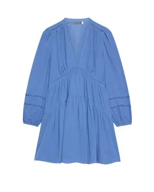 Mint Velvet Cotton Cheesecloth Mini Dress