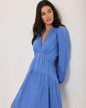 Mint Velvet Cotton Cheesecloth Mini Dress