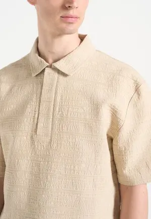 Manière De Voir Simon Boxy Textured Polo Shirt