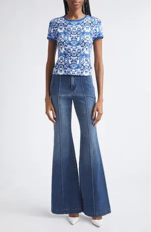 Alice + Olivia Onie Ringer Cotton Baby Tee