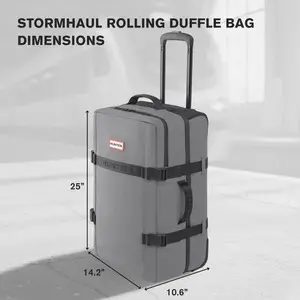 Hunter Stormhaul 25" Rolling Duffle Bag Luggage - Gray