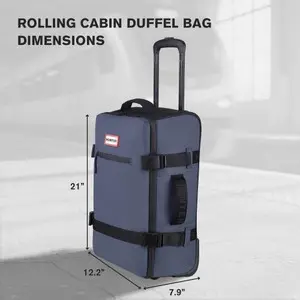 Hunter 21" Carry-on Rolling Duffel - Blue