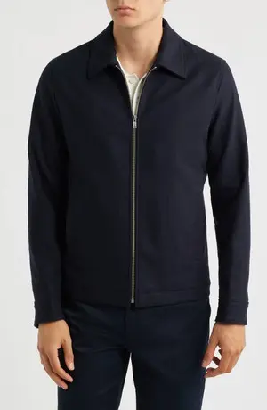 Theory Wyatt Wool Blend Bomber Jacket