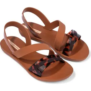 Ipanema Water Resistant Slingback Sandal - Brown/turtle/beige