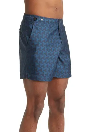 PRINCE & BOND Elvio Tailored Printed Swim Shorts