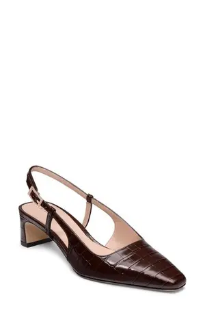 STUART WEITZMAN Slingback Pumps - Walnut