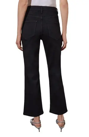 Ming Wang Crystal Embellished Flared Jeans