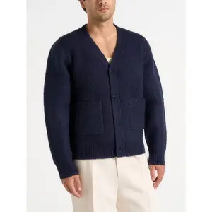 Manière De Voir Wool Knit Cardigan - Navy