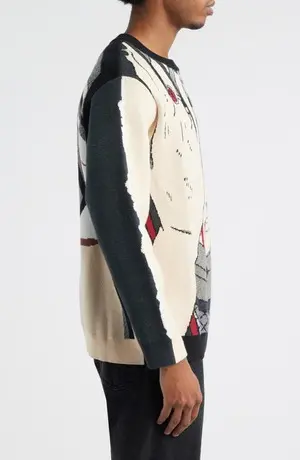 VERYRARE Mangekyo Meltdown Jacquard Graphic Crewneck Sweater