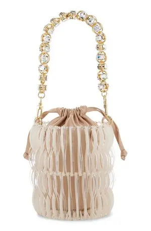 Judith Leiber Harper Clear Resin Handbag With Crystal Chain Top Handle