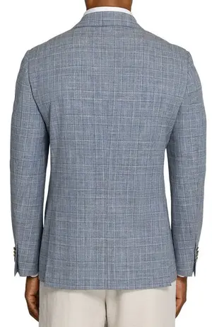 BROOKLYN BRIGADE Douglas Double Breasted Plaid Blazer
