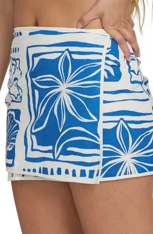 BILLABONG Sea Glow Cotton & Linen Mini Skirt