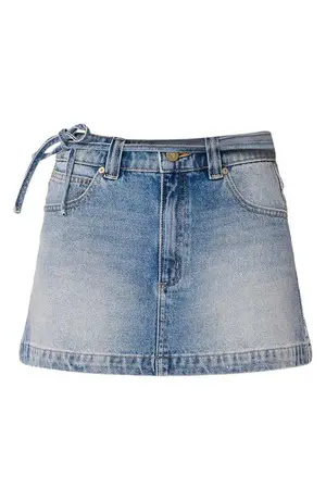 Abrand Denim A-line Denim Miniskirt