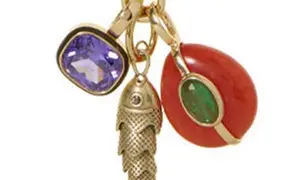 ROXANNE ASSOULIN Cubic Triple Charm Cord Pendant Necklace