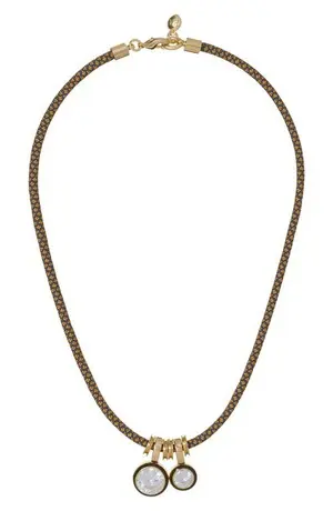 ROXANNE ASSOULIN Roxanne Assoulin Cubic Double Drop Cord Necklace