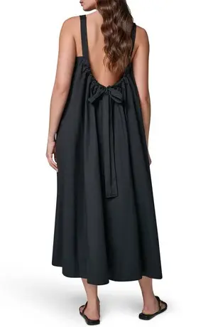 Donna Karan New York Stretch Cotton Maxi Dress - Black