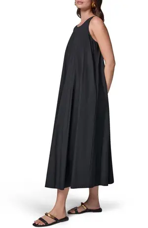 Donna Karan New York Stretch Cotton Maxi Dress - Black
