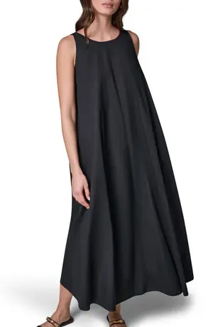 Donna Karan New York Stretch Cotton Maxi Dress - Black