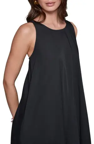 Donna Karan New York Stretch Cotton Maxi Dress - Black