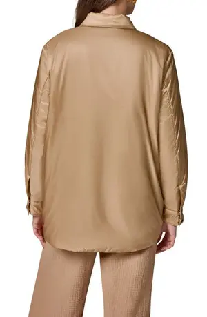 Donna Karan New York Snap Front Shirt Jacket - Fawn