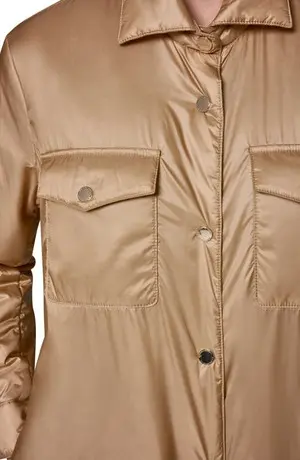 Donna Karan New York Snap Front Shirt Jacket - Fawn