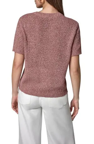 Donna Karan New York Cotton Blend V-neck Sweater - Sunbaked Multi
