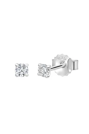 MURKANI 3mm Baguette Stud Earrings - Silver