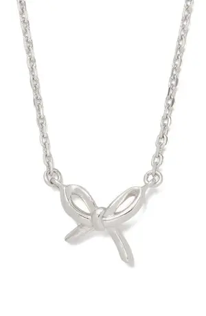 Kate Spade New York Kate Spade New York Mini Bow Pendant Necklace Silver