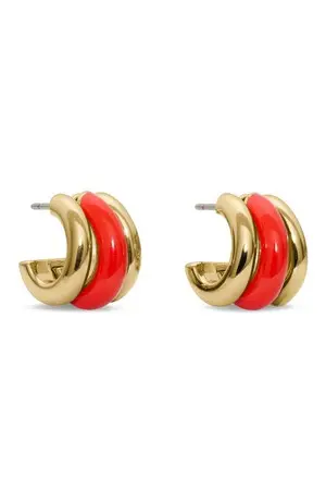 Kate Spade New York Tiny Twinkles Trio Huggie Hoop Earrings - Hot Cinnamon