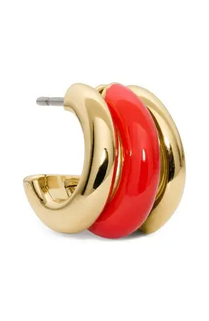 Kate Spade New York Tiny Twinkles Trio Huggie Hoop Earrings - Hot Cinnamon