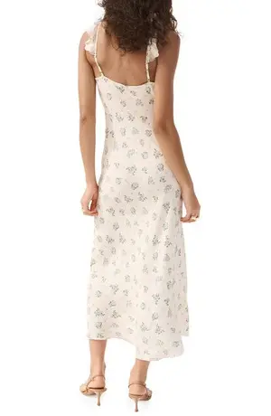 Mango Floral Ruffle Strap Dress